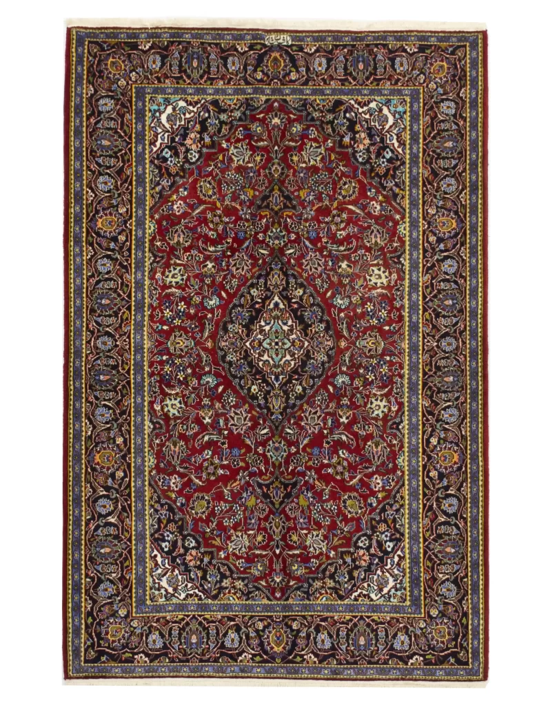 Dark Red Kashan Rug 222 x 145 - Krivo's shop